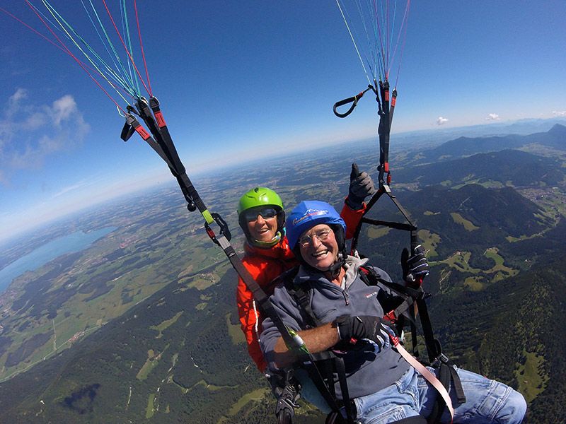 Gleitschirm Fluggebiet Chiemgau ☀️ Chiemsee Paragliding Tandemflug, Bayern